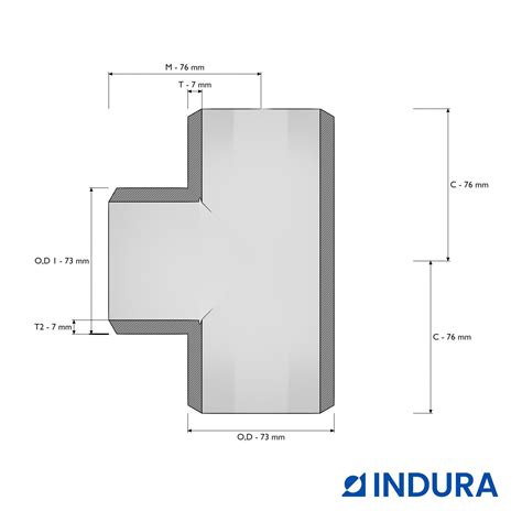 Tee Asme B169 Sch Xs80 2 12x2 12 A 234 Wpb Indura