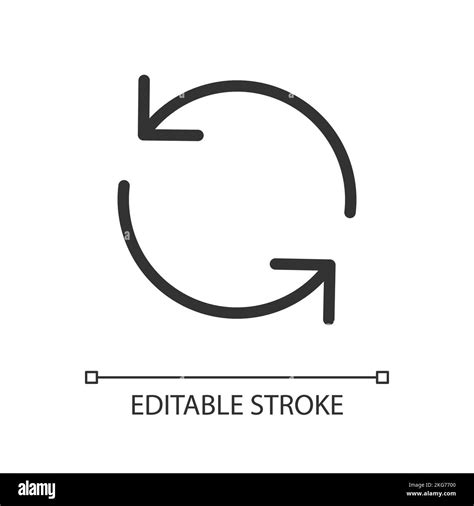 Reload Pixel Perfect Linear Ui Icon Stock Vector Image And Art Alamy