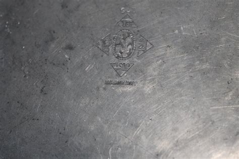 Proantic Large Pewter Brassware Dish By Just Andersen Art Deco Period