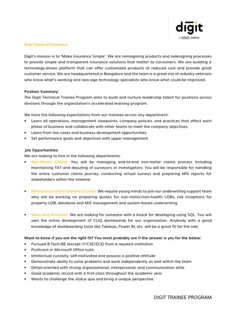 Jd Technical Trainee Pdf