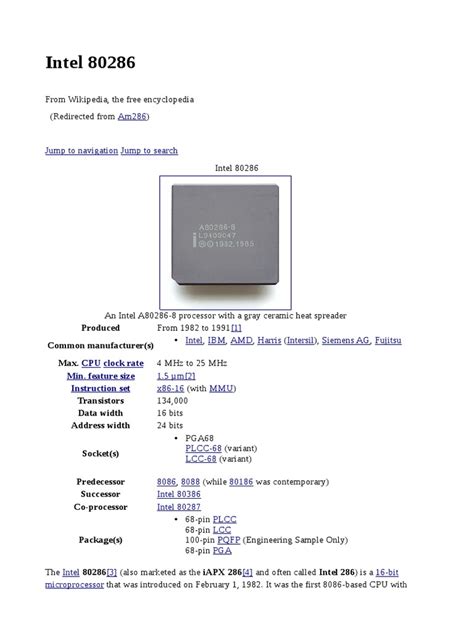 Intel 80286 Produced Common Manufacturers Max Pdf Electronic Design Computer Companies