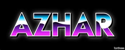 Azhar Text Effect And Logo Design Name