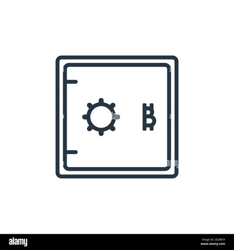Safe Box Outline Vector Icon Thin Line Black Safe Box Icon Flat Vector Simple Element