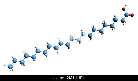 3d Image Of Erucic Acid Skeletal Formula Molecular Chemical Structure