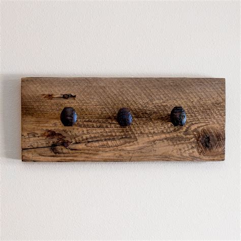 Rustic Coat Hooks Wall Hanger With Railroad Spike Hooks Etsy