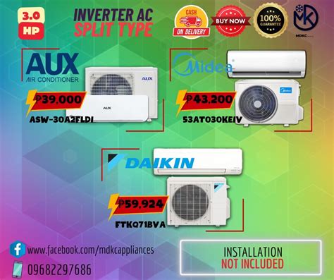 Wall Mounted Split Type Aircon Inverter 10 Hp 15 Hp 20 Hp 25 Hp 30