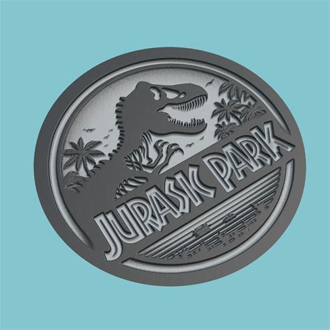 🎬 Jurassic Park Medallion Cnc Jurassic Park 3d Cnc Model Stl Obj・ 3d