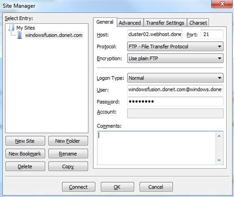 How Can I Manage My Windows Fusion Site Using Filezilla Ftp Datayard
