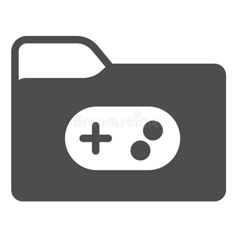 Games Folder Solid Icon Windows Pack Concept Vector Graphics Stock Vector Illustration Of