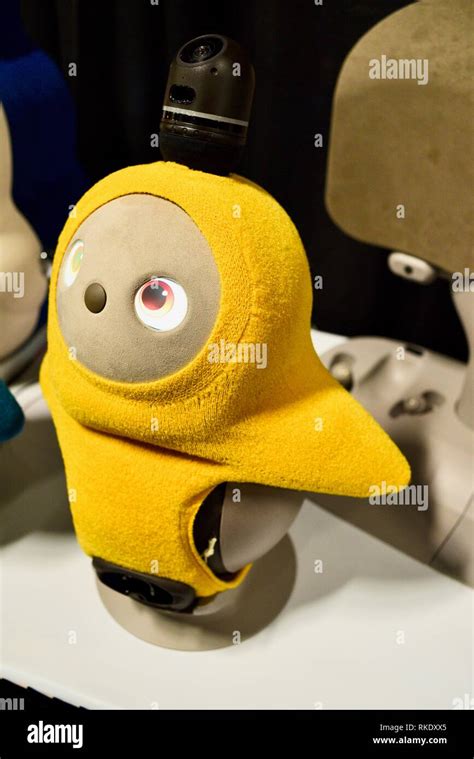 Cute Adorable And Fuzzy Lovot Robot Love Robot From Japanese Startup Groove X On Display At