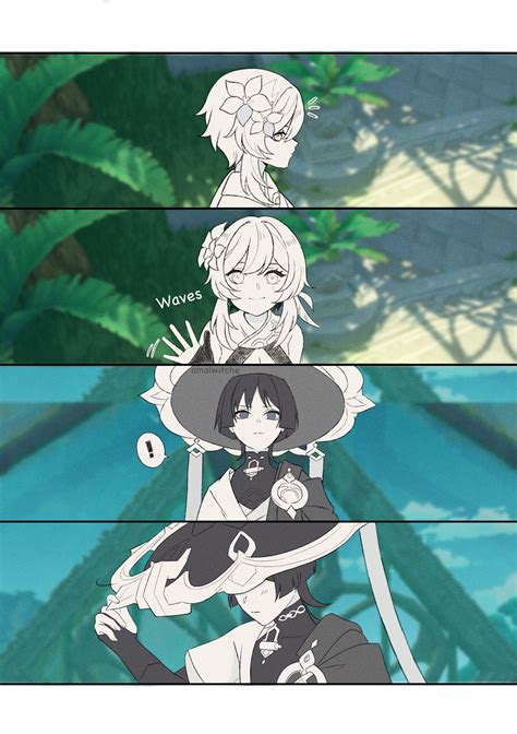 Lumine Scaramouche And Wanderer Genshin Impact Drawn By Amalwitche