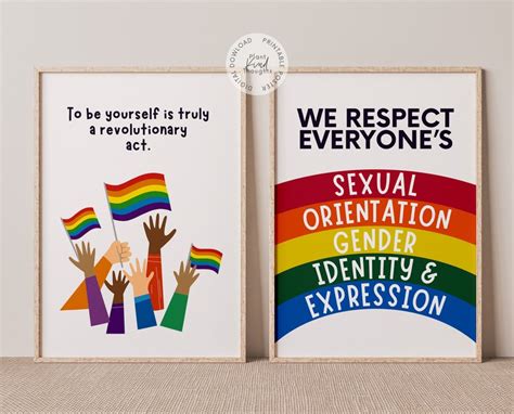 Lgbt Pride Month Classroom Posters Bundle Of 6 Inclusive Safe Etsy
