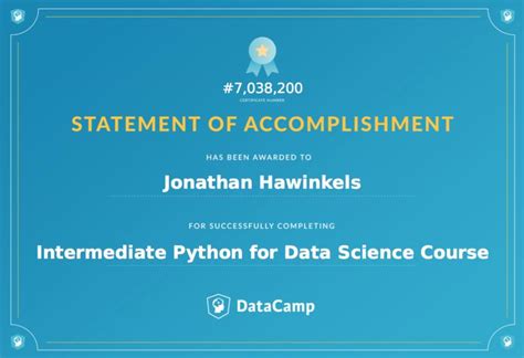 Jonathan Hawinkels On Linkedin A Big Thanks To Datacamp And Tilburg University For Helping Me