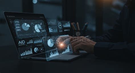 Data Analysis Interactive Visualizations And Ai Insights On Laptop Business Analytics Financial
