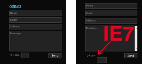 Internet Explorer 7 Form Looks Off In Ie7 Css Help Screenshot Incl