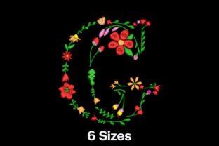Floral Alphabet Letter G Creative Fabrica