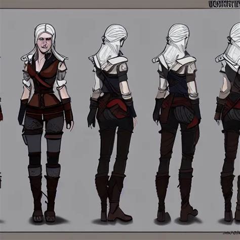 Character Concept Art Sheet The Witcher 3 Female Stable Diffusion