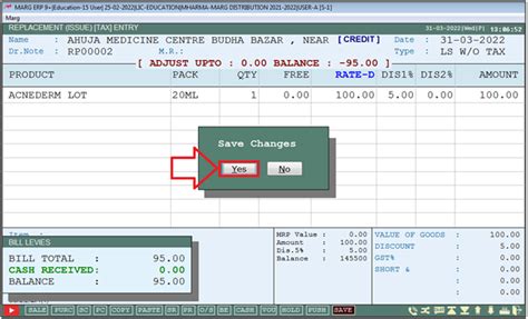 How To Create Replacement Issue Entry Without Tax In Marg Software