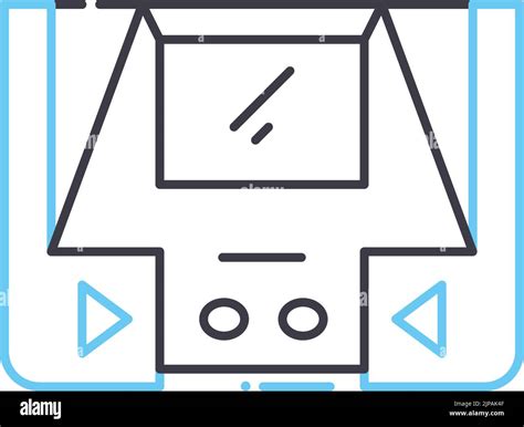 Portable Game Line Icon Outline Symbol Vector Illustration Concept