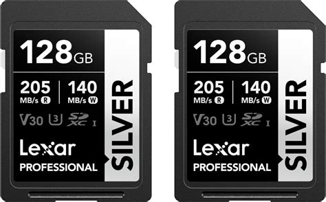 Lexar Silver Sd Karte 128gb Uhs I Sdxc Card 205 Mbs Read Speed 140