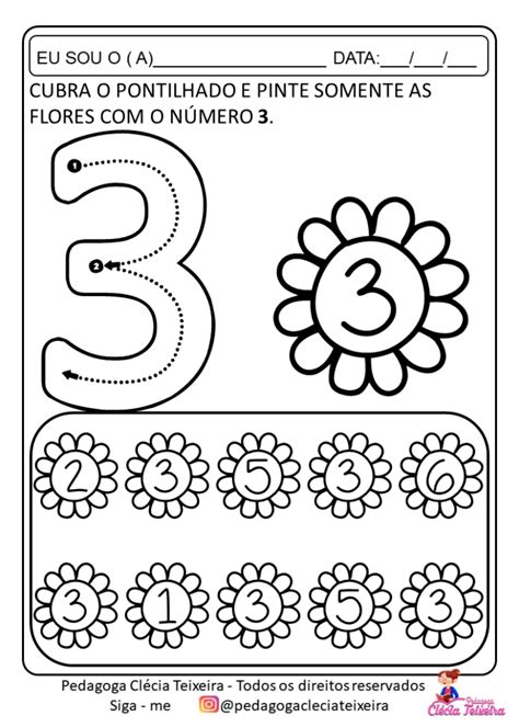 Atividades Com Números De 0 A 9 Para Imprimir Clécia Teixeira