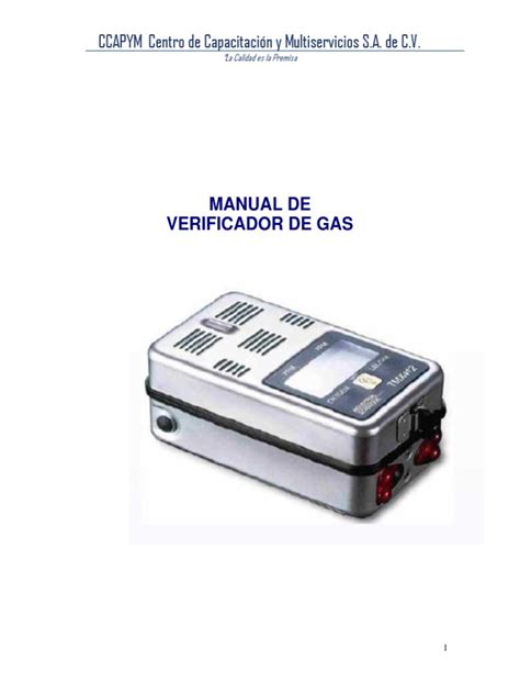 Manual Verificador De Gas 18 Pdf Pirólisis Combustión