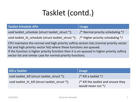 Tasklet Vs Work Queues Deferrable Functions In Linux Pptx