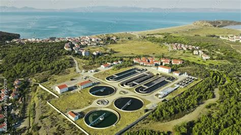 Sewage Treatment Plant Ponds For Recycling Dirty Wastewater Recycle