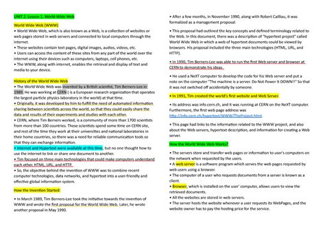 Computer Fundamentals And Programming Lecture Notes On Lesson World Wide Web Studocu