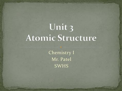 PPT Unit Atomic Structure PowerPoint Presentation Free Download ID