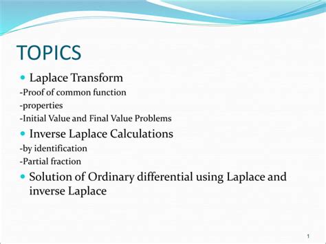 Laplace Transform And Inverse Laplace Properties Inverse Laplace Calculations By
