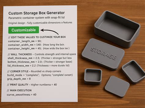 Parametric Box And Lid By Sieb 3d Makerworld Download Free 3d Models