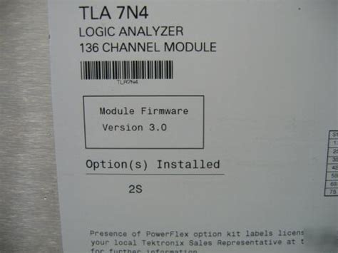 Tektronix TLA714 Logic Analyzer W TLA7N4 W 2S