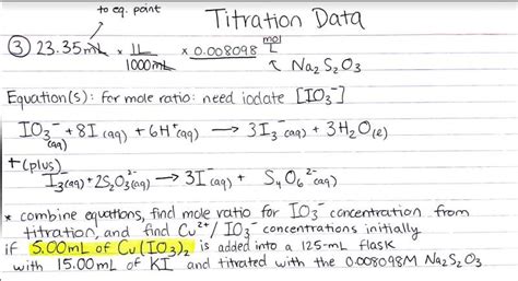 Solved Using Titration Data, find the concentration IO3- and | Chegg.com