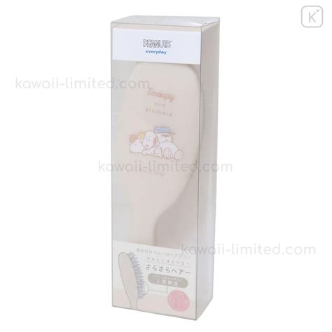 Japan Peanuts Hair Brush Snoopy And Friends Shiny Beige Kawaii Limited