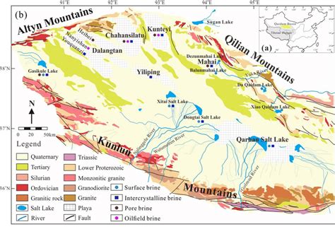 Geological Map Showing The Study Area A The Location Of The Qaidam