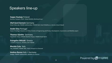 FIWARE Global Summit The Future Of Mobility With FIWARE PDF