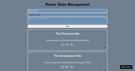 Redux Test Codesandbox