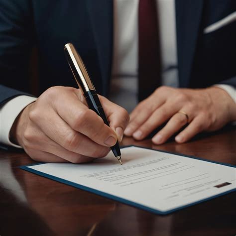 Premium Photo Person Signing A Contract