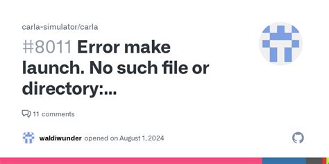 Error Make Launch No Such File Or Directory Carlaue4uproject