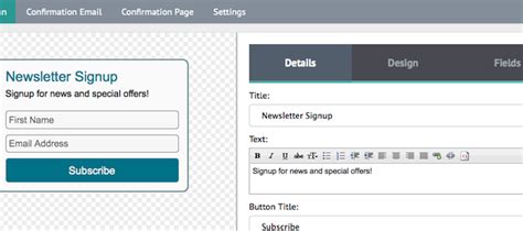 creating an embedded signup form for your website artglider