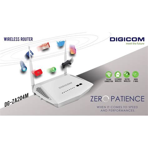 Digicom 300mbps Adsl 2 2 Modem Router Dg Za204m Star Computer