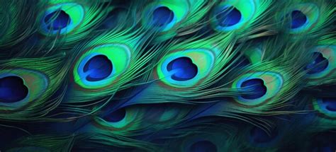 Premium Photo Colorful Banner Peacock Feather Background