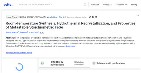 Room Temperature Synthesis Hydrothermal Recrystallization And