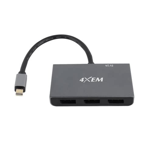 4xem 3 Port Mini Displayport To Displayport 8k Dual 4k Multi Monitor H