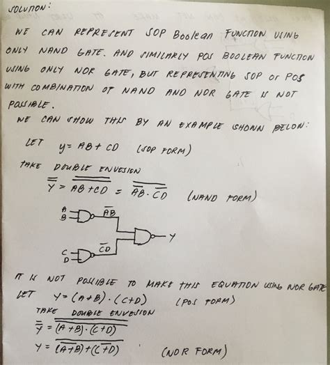 Solved Is It Possible To Represent Boolean Expressions In Sop Or Pos