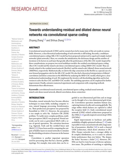 Pdf Towards Understanding Residual And Dilated Dense Neural Networks
