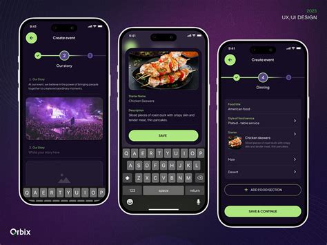9events mobile app ui design create event flow template by mobile