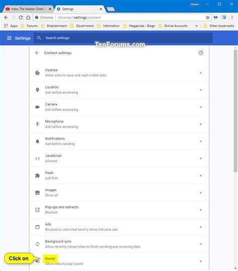 Allow Or Block Sites To Play Sound In Google Chrome Tutorials