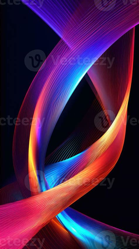 Mesmerizing Abstract Design With Intersecting Curves And Vibrant Colors Generative Ai 29983804